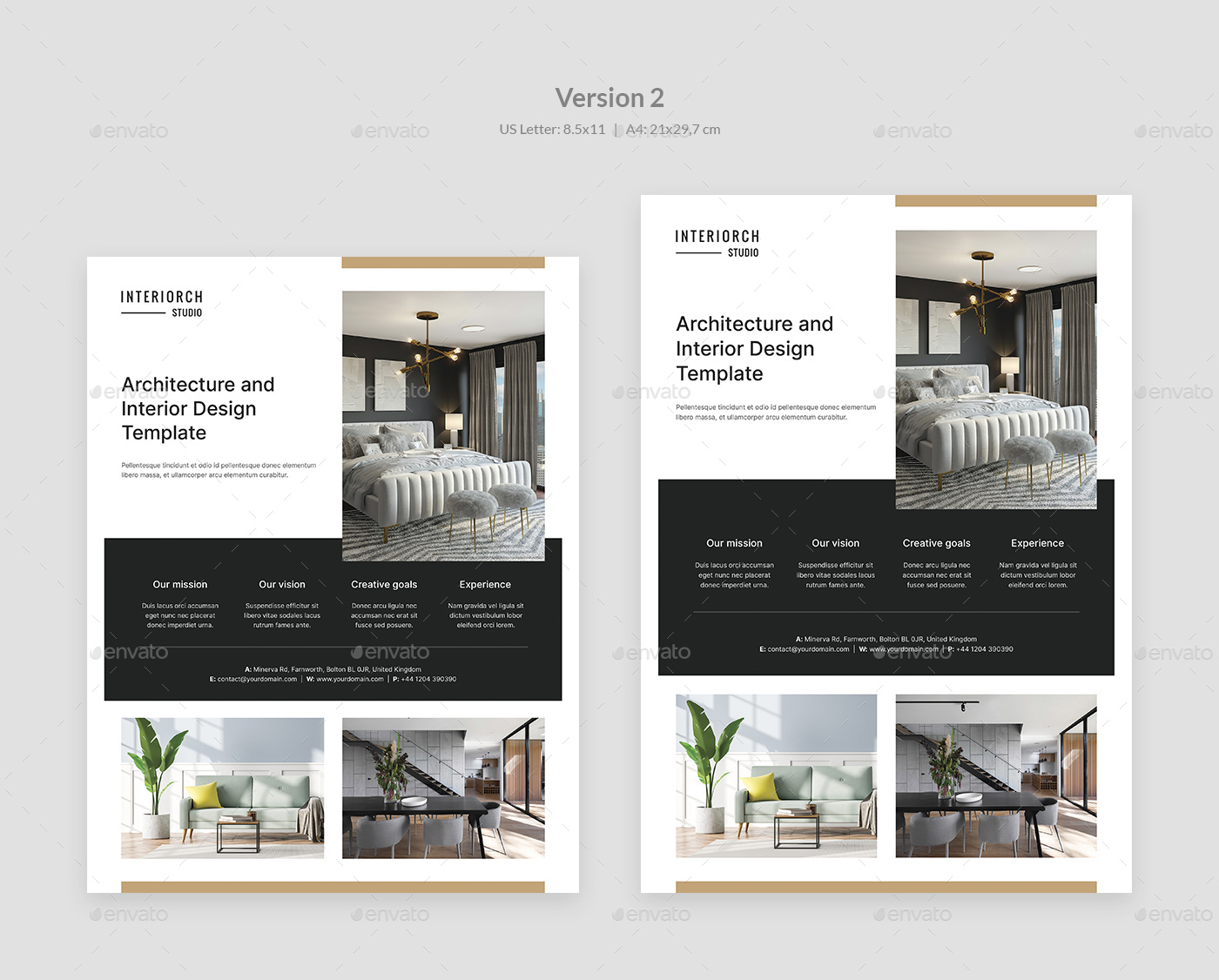 Interiorch – Architecture and Interior Design Flyer, Print Templates