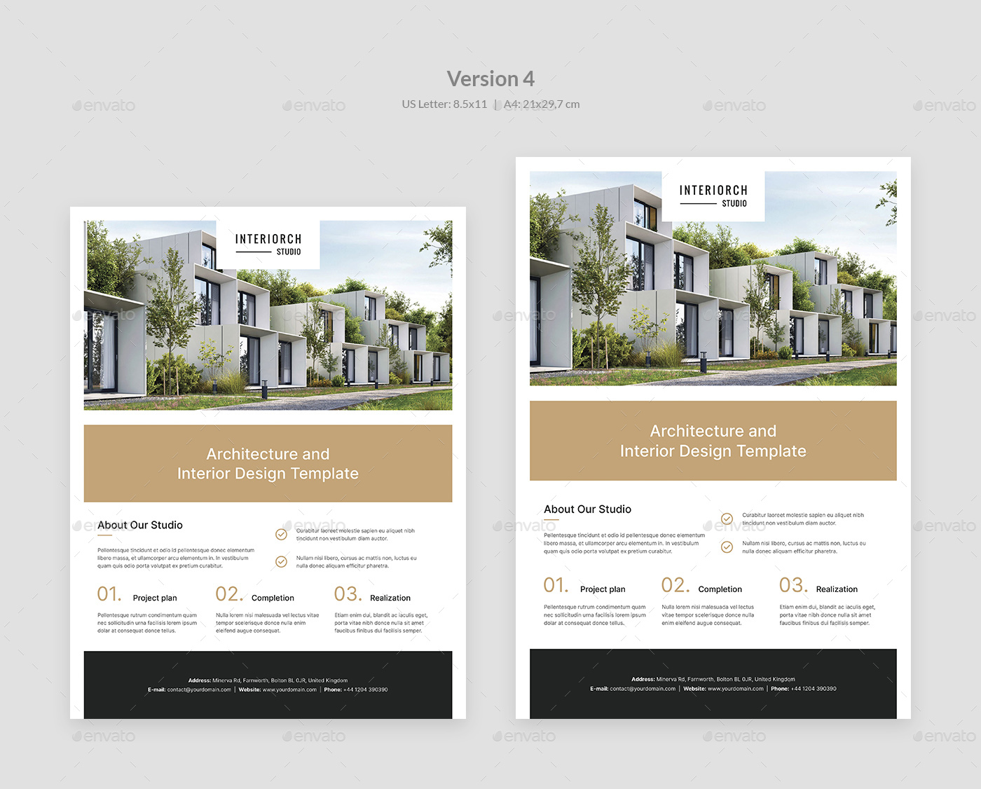 Interiorch – Architecture and Interior Design Flyer, Print Templates