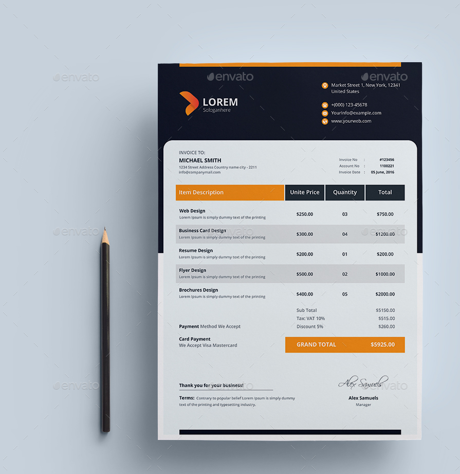 Invoice, Print Templates | GraphicRiver