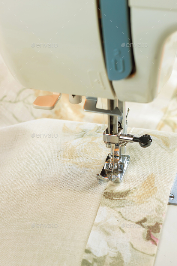 Modern sewing machine and item of clothing Stock Photo by Kateryna ...