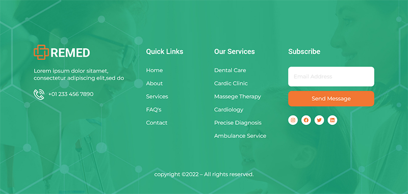 REMED | Medical Elementor Template Kit by Evonicmedia | ThemeForest