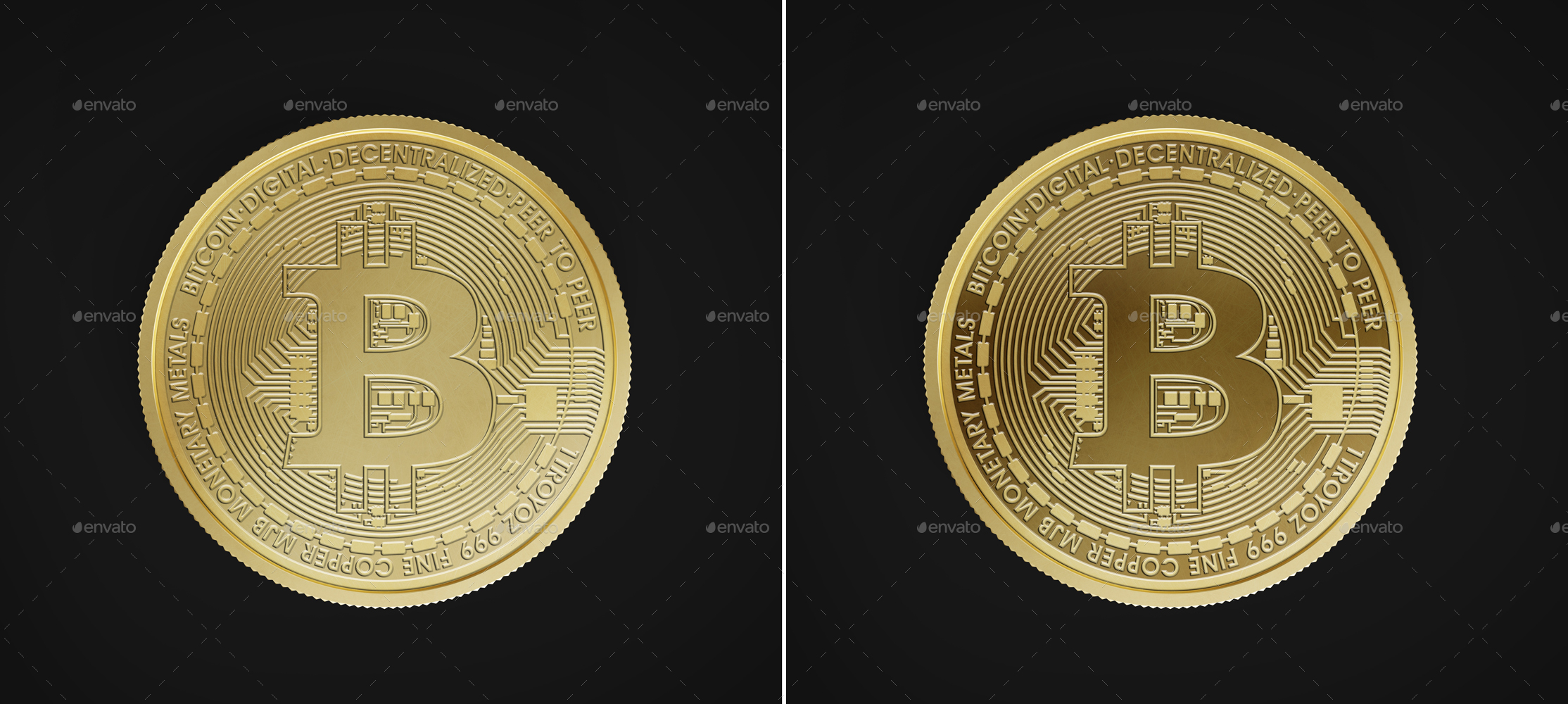 Gold Coin / Cryptocurrency Mockup, Graphics | GraphicRiver