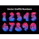 Super Cool Vector Numbers in Graffiti Art Style, Vectors | GraphicRiver