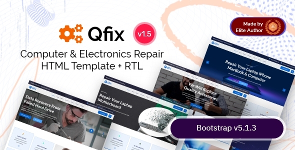Qfix - Computer & Electronics Repair HTML Template by EnvyTheme ...