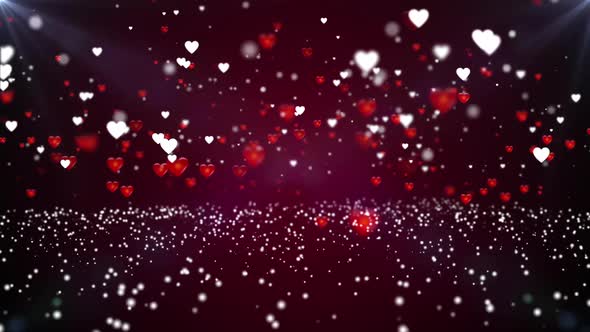 Heart Particles Background, Motion Graphics | VideoHive