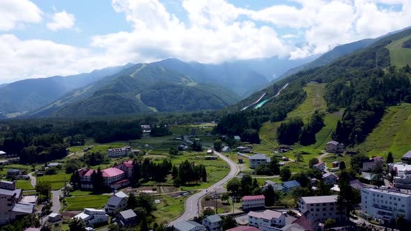 The aerial view of Hakuba, Stock Footage | VideoHive