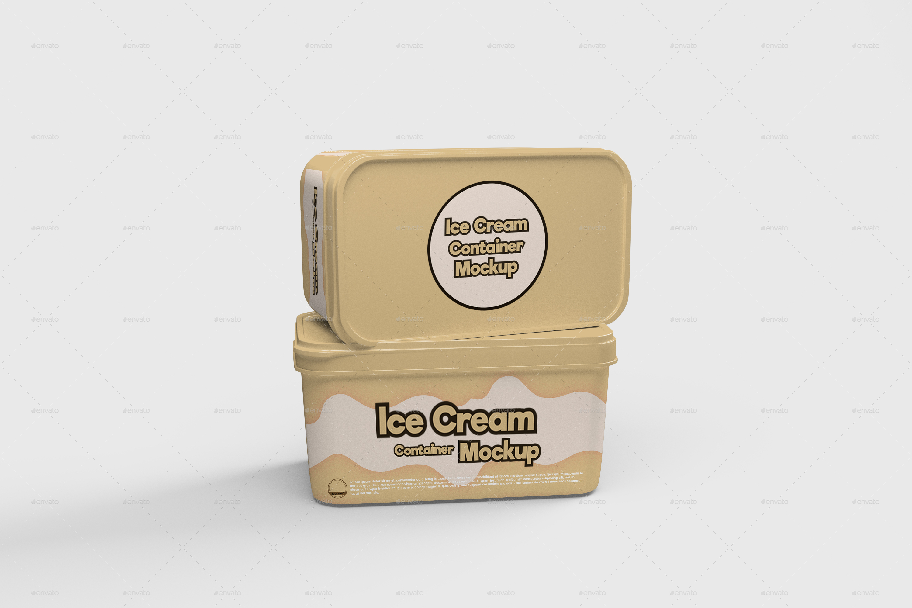 Ice Cream Container Mockup by tiyasprabawa | GraphicRiver