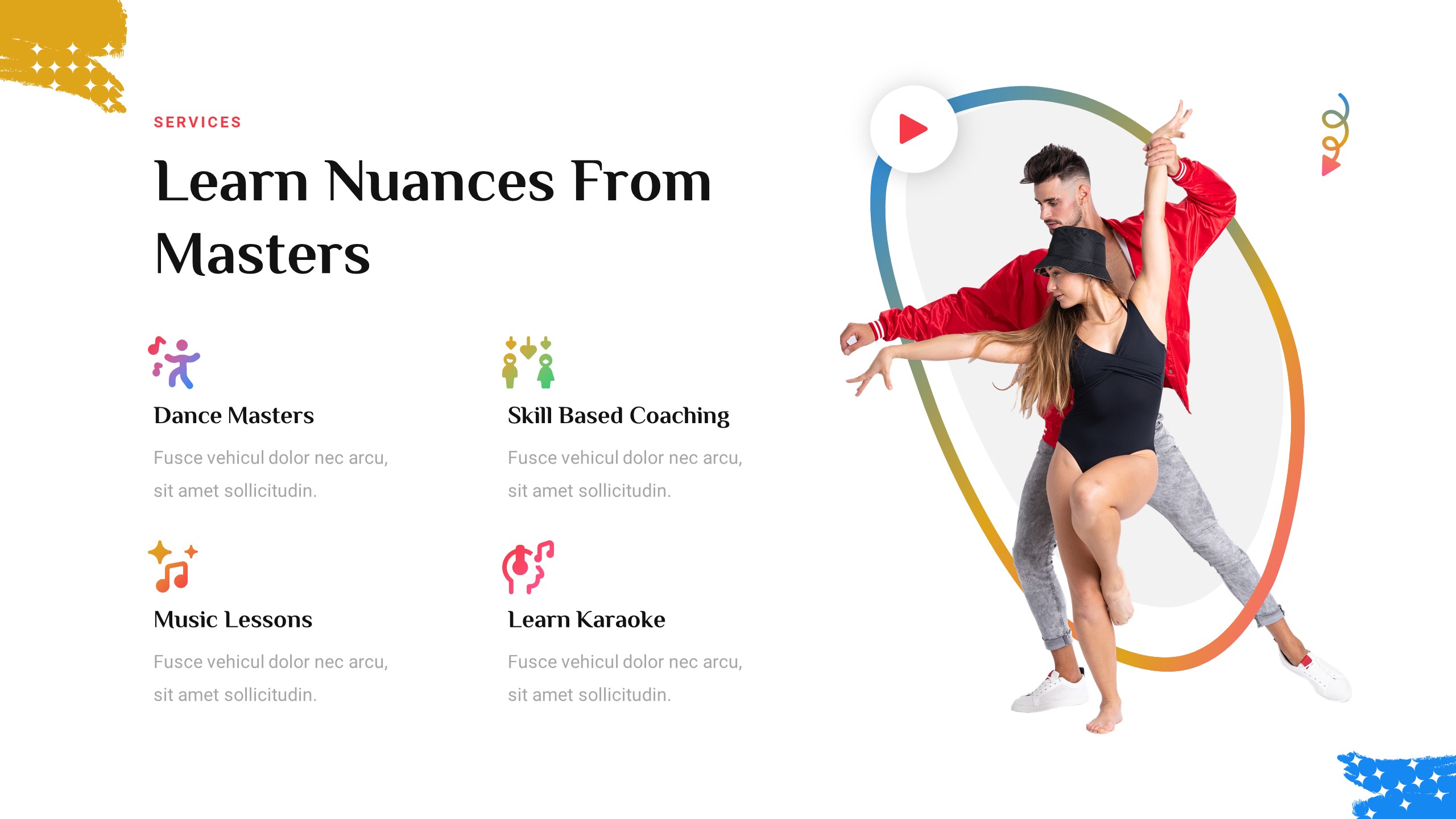 DANCINGART - Dance Studio and Art School Powerpoint Template ...