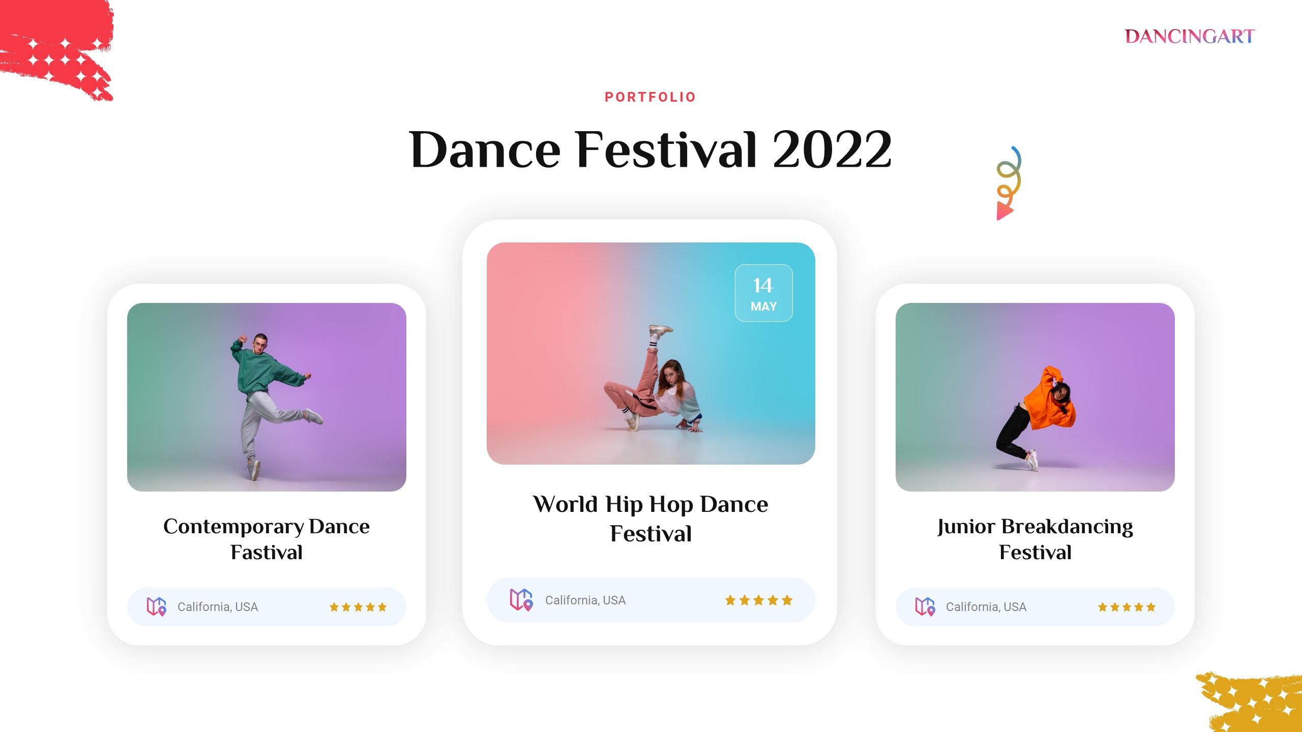DANCINGART - Dance Studio and Art School Powerpoint Template ...