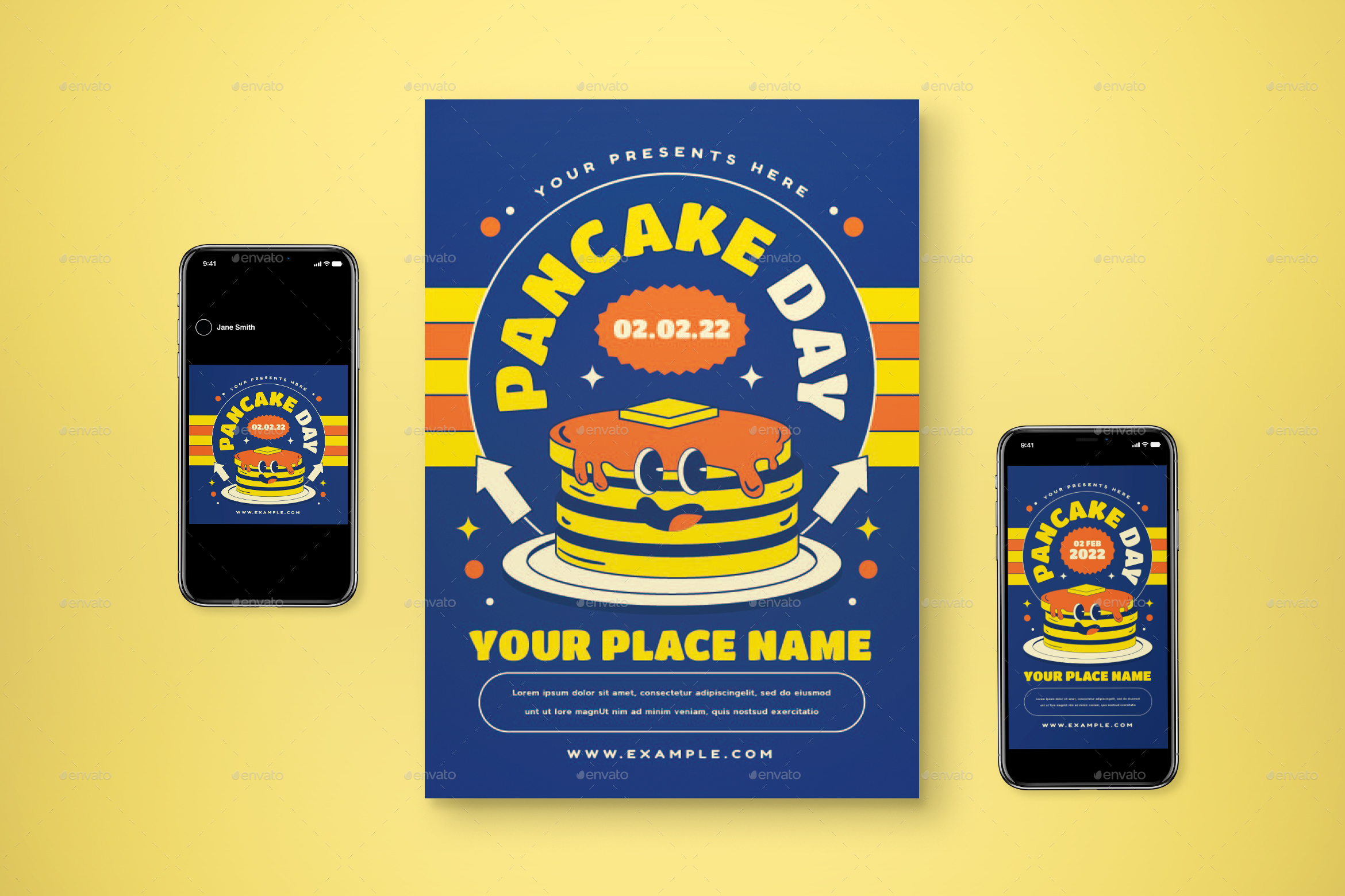 Pancake Day Flyer Set, Print Templates | GraphicRiver