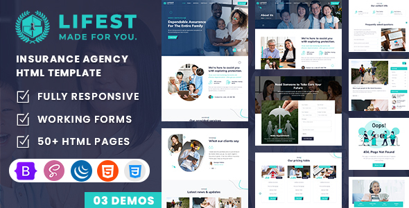 Lifest - Insurance Agency HTML Template by WebsiteDesignTemplates ...