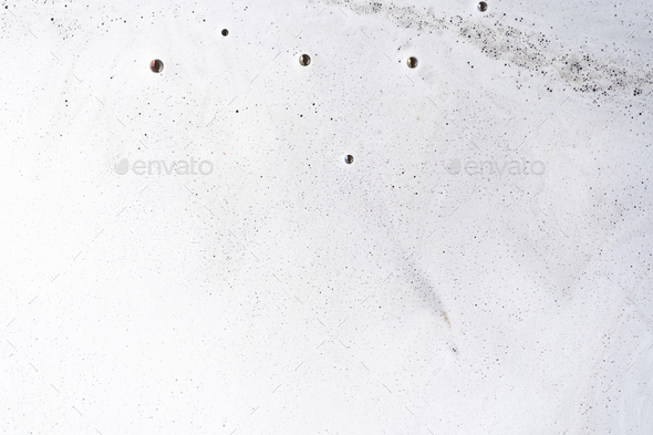 Abstract background texture of white soap foam. Chemical detergent ...