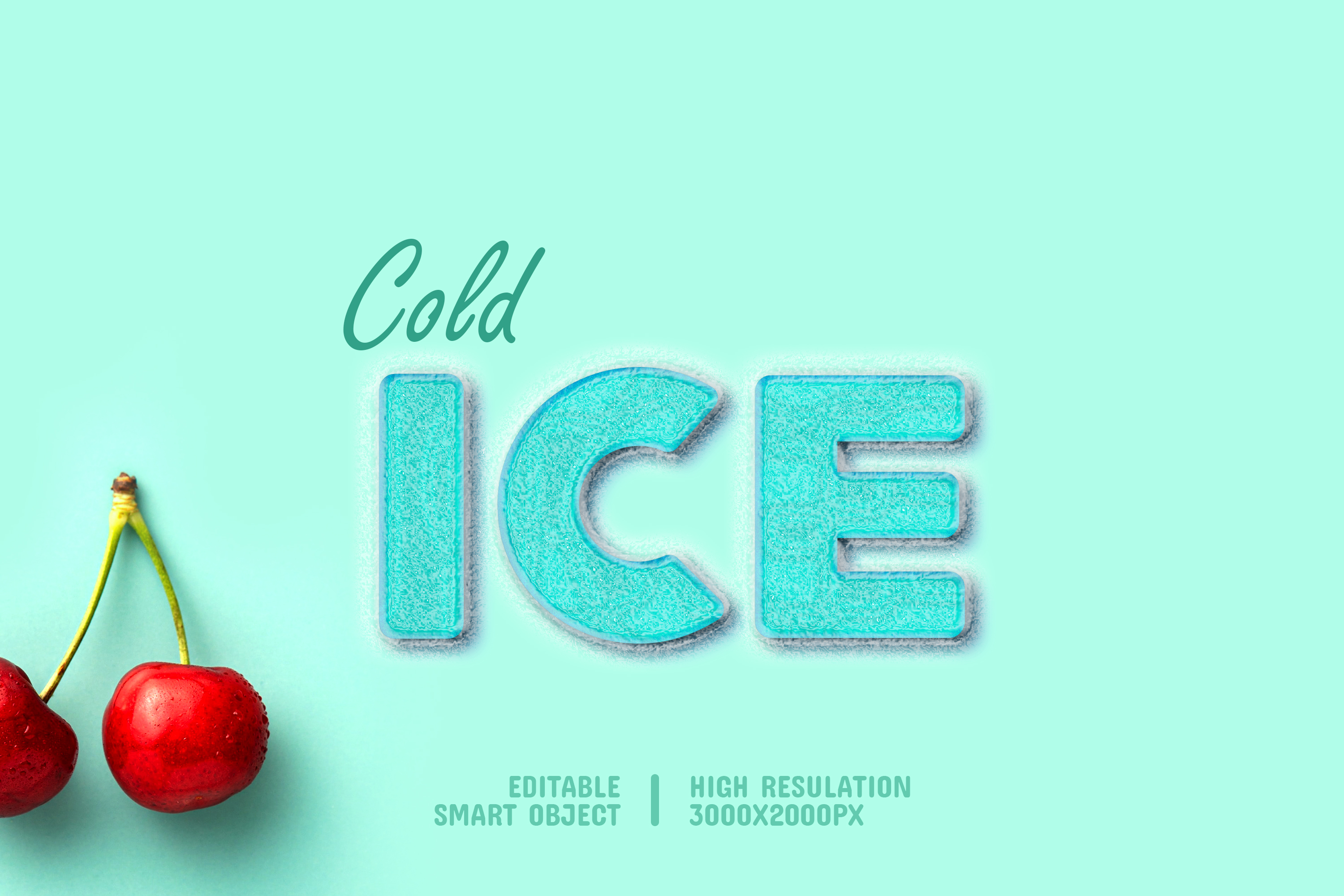 Editable Cold Ice PSD Text Effect Template, Add-ons | GraphicRiver