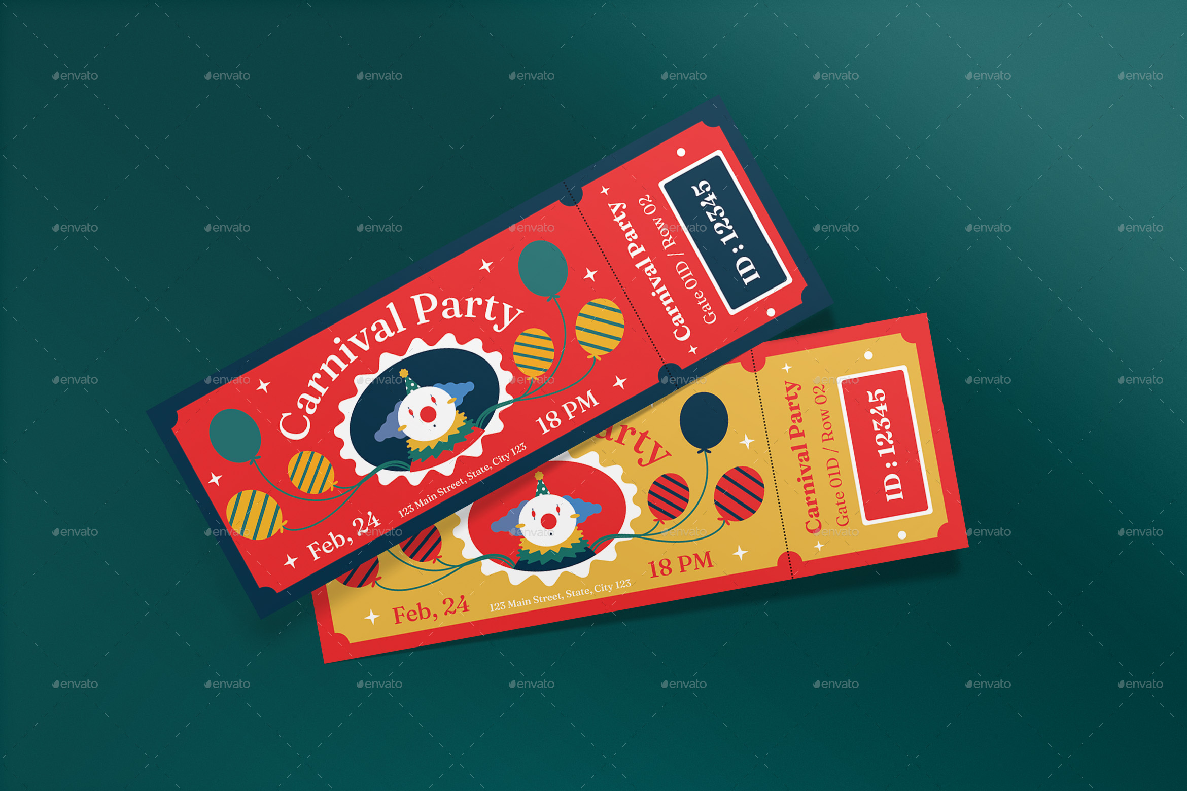Carnival Ticket, Print Templates | GraphicRiver
