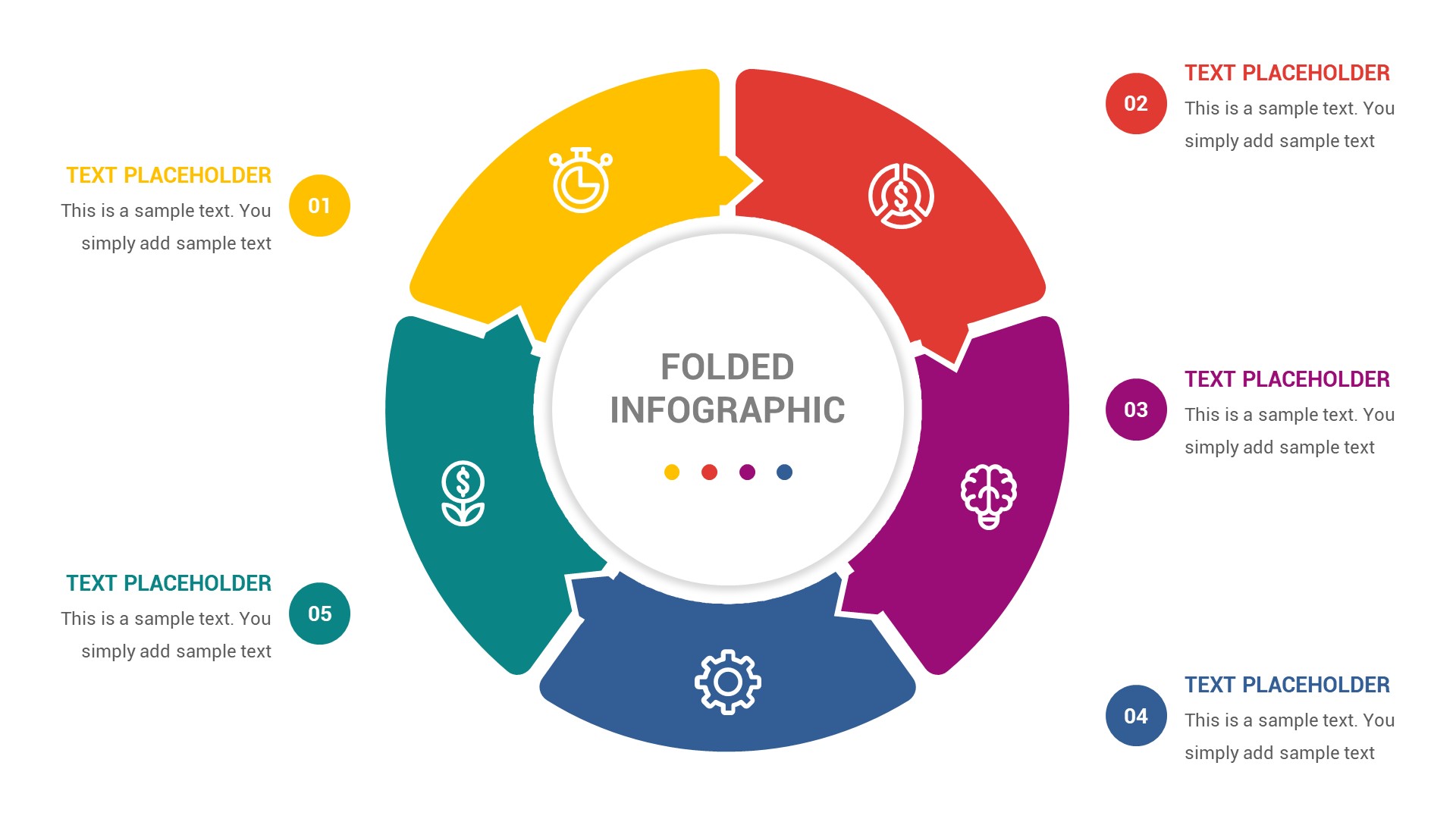 Folded Circle Diagrams PowerPoint Template by SOOZ_ART | GraphicRiver