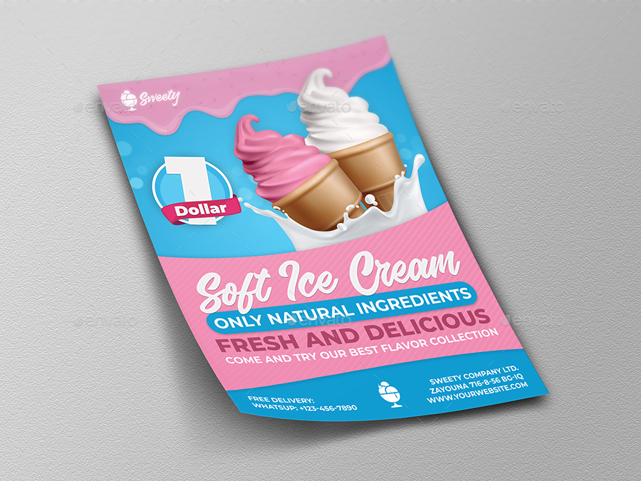 Ice Cream Flyer Template Vol.7, Print Templates | GraphicRiver