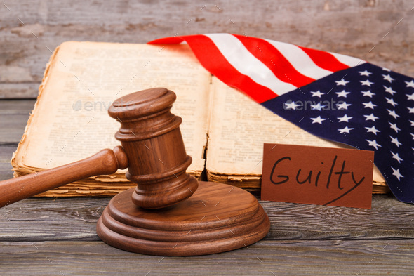 Concept of guilty verdict in the usa court. Stock Photo by stockfilmstudio