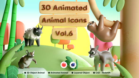 65 Animated Animal Icons by Krafted | VideoHive