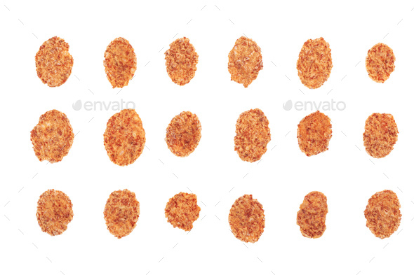 Corn flakes assortment isolated on white background Stock Photo by ...