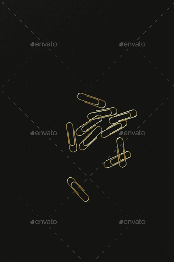 Collection of golden paper clips Stock Photo by Rawpixel | PhotoDune