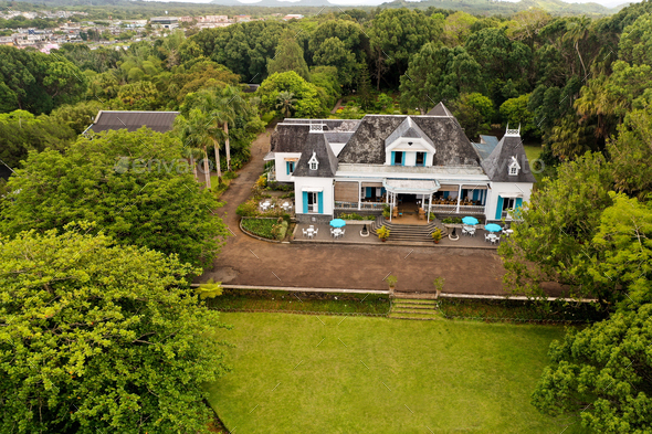 An old colonial-style house on the island of Mauritius.Museum on the ...