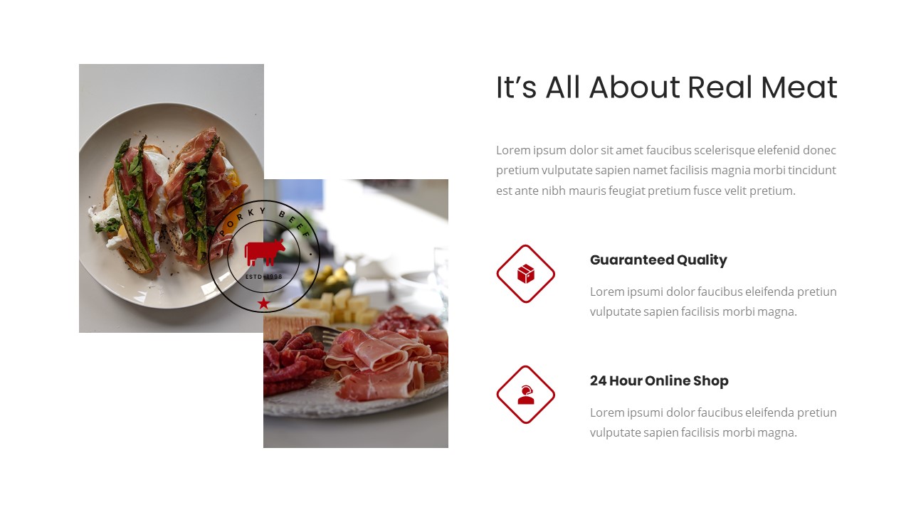 Porky Beef – Butchery & Meat Farm Google Slides Template, Presentation ...