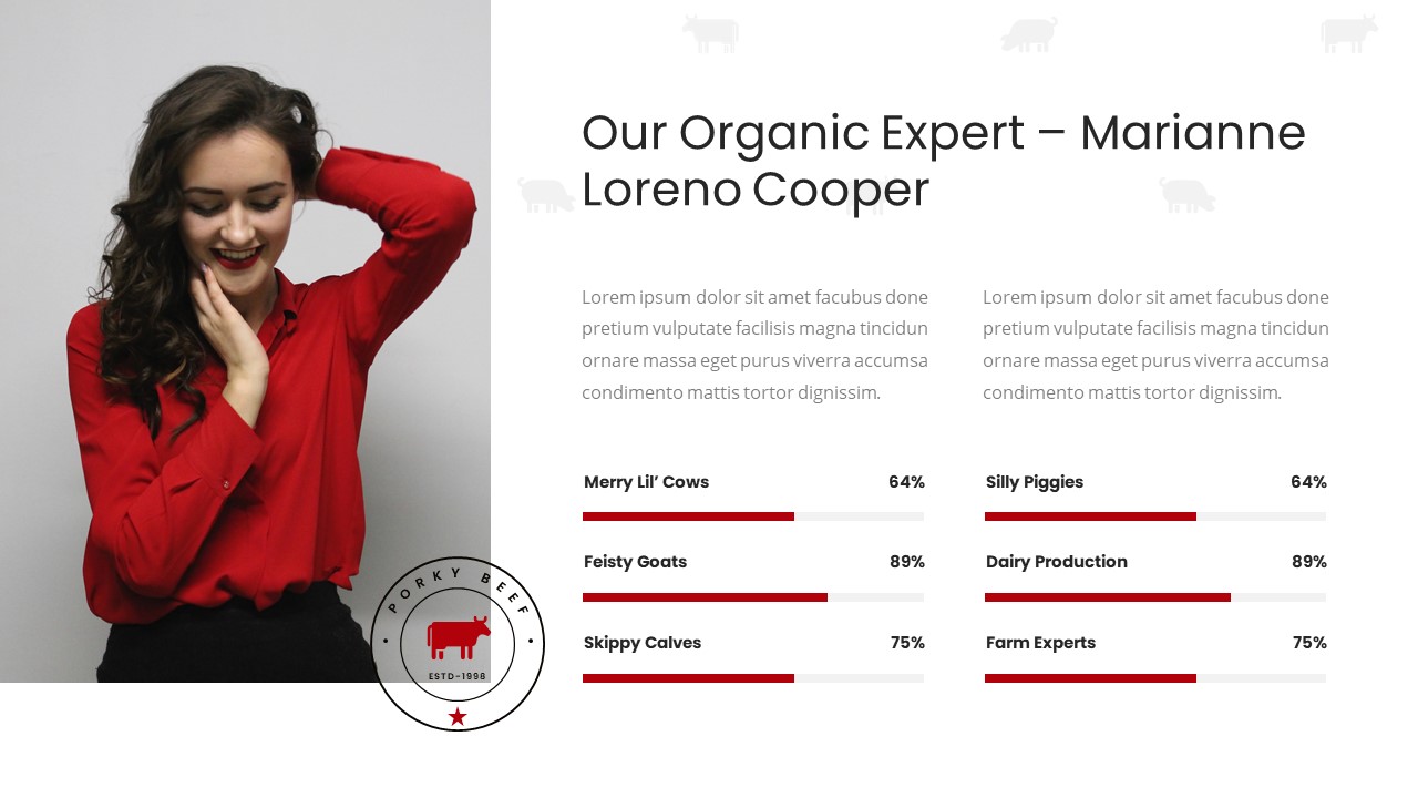 Porky Beef – Butchery & Meat Farm Google Slides Template, Presentation ...