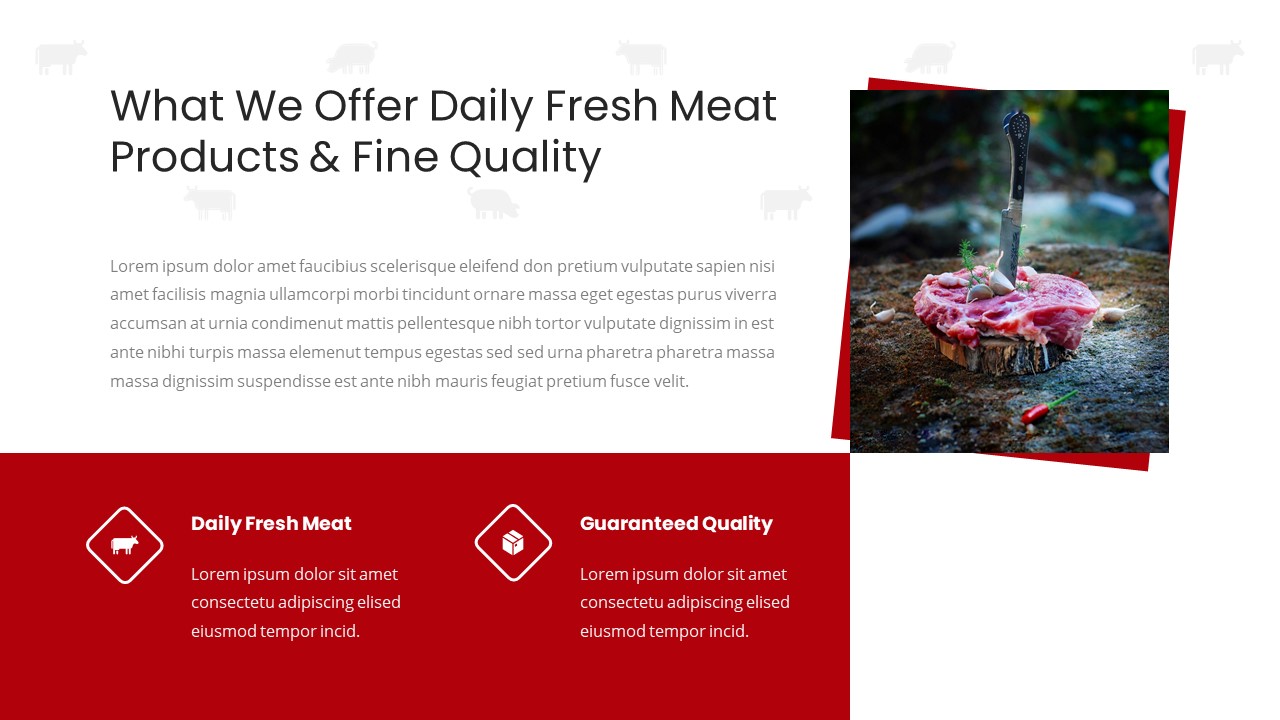 Porky Beef – Butchery & Meat Farm Google Slides Template, Presentation ...
