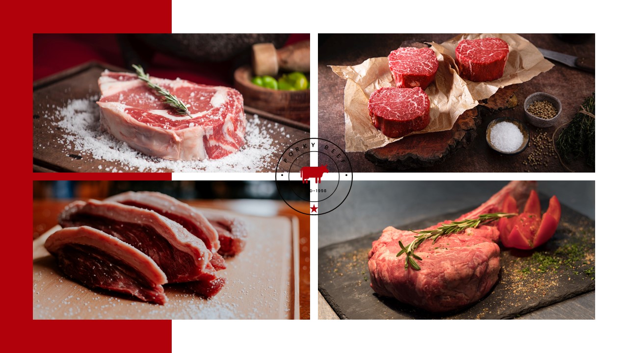 Porky Beef – Butchery & Meat Farm Google Slides Template, Presentation ...