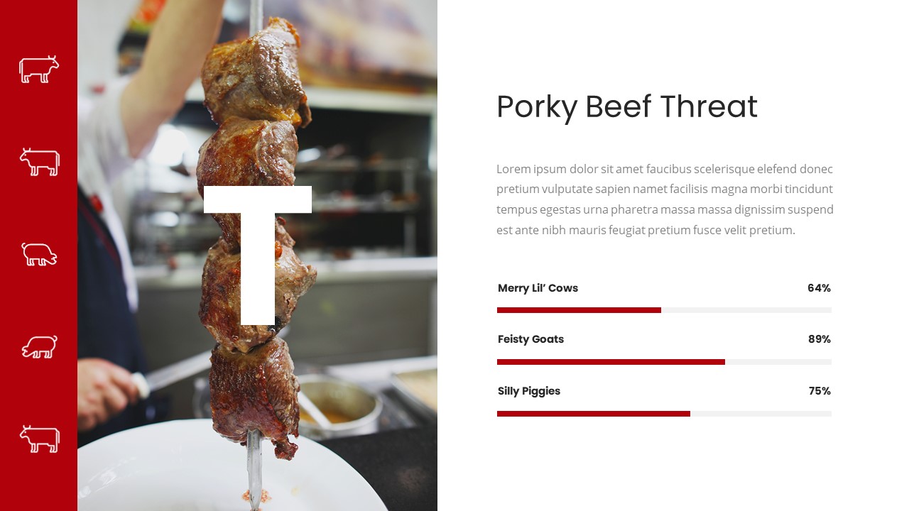 Porky Beef – Butchery & Meat Farm Google Slides Template, Presentation ...