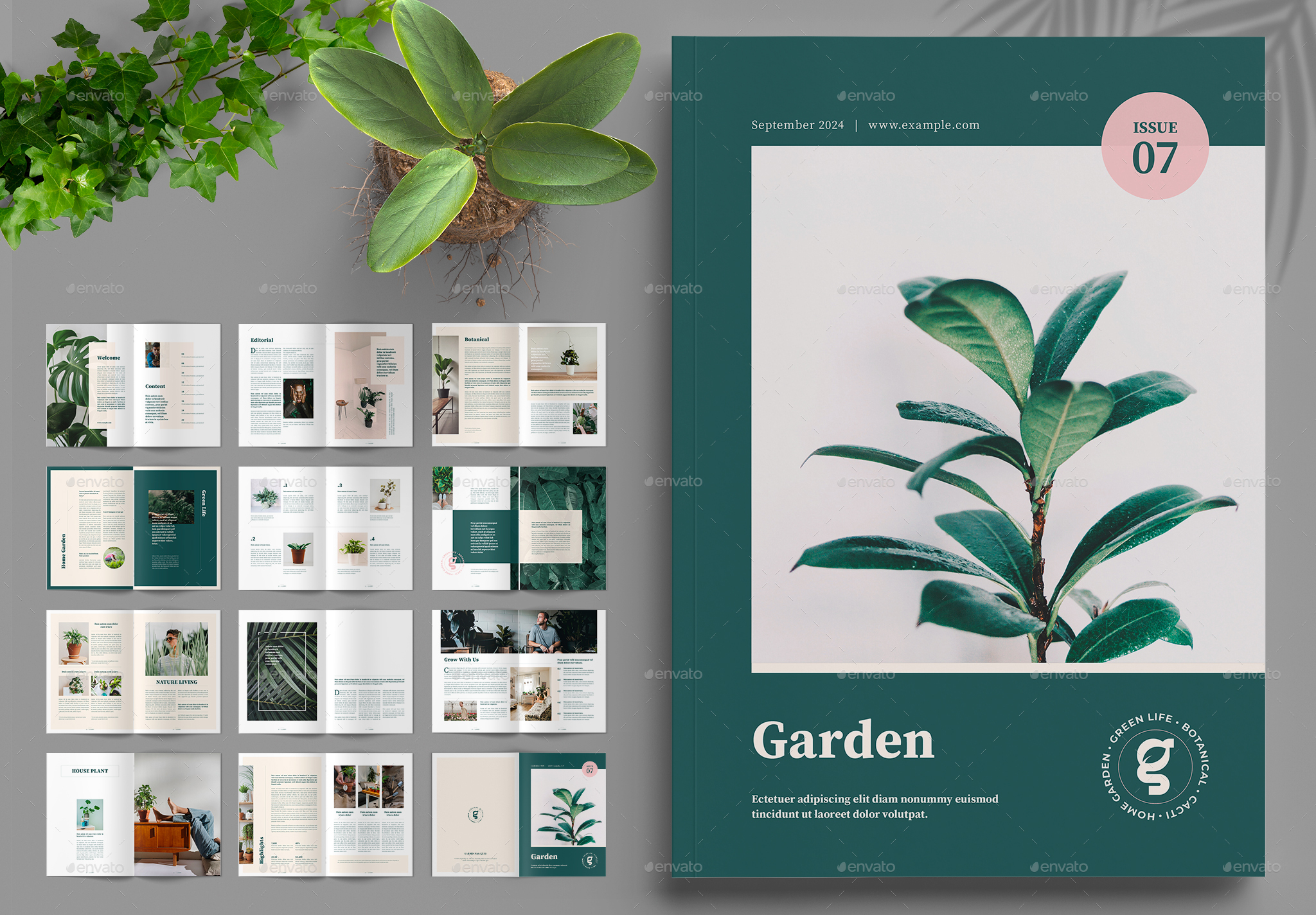 Garden Botanical Magazine, Print Templates | GraphicRiver