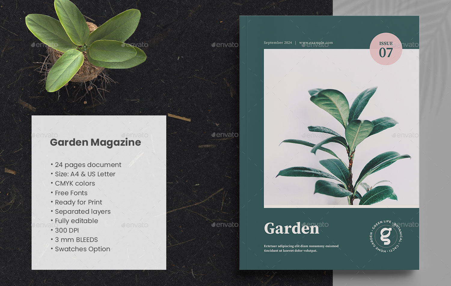 Garden Botanical Magazine, Print Templates | GraphicRiver