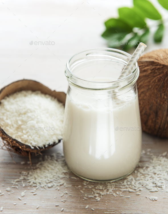 Fresh coconut milk Stock Photo by Olena_Rudo | PhotoDune