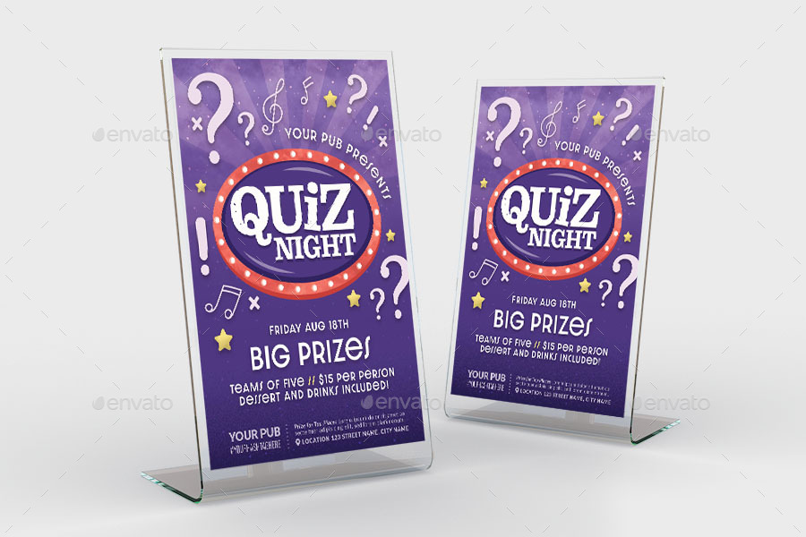 Quiz Night Flyer Template, Print Templates | GraphicRiver