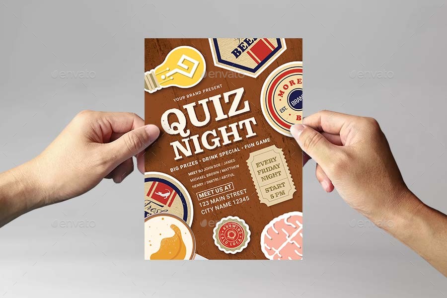 Pub Quiz Night Template Flyer, Print Templates | GraphicRiver