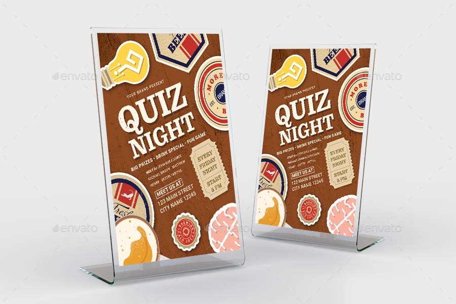 Pub Quiz Night Template Flyer, Print Templates | GraphicRiver