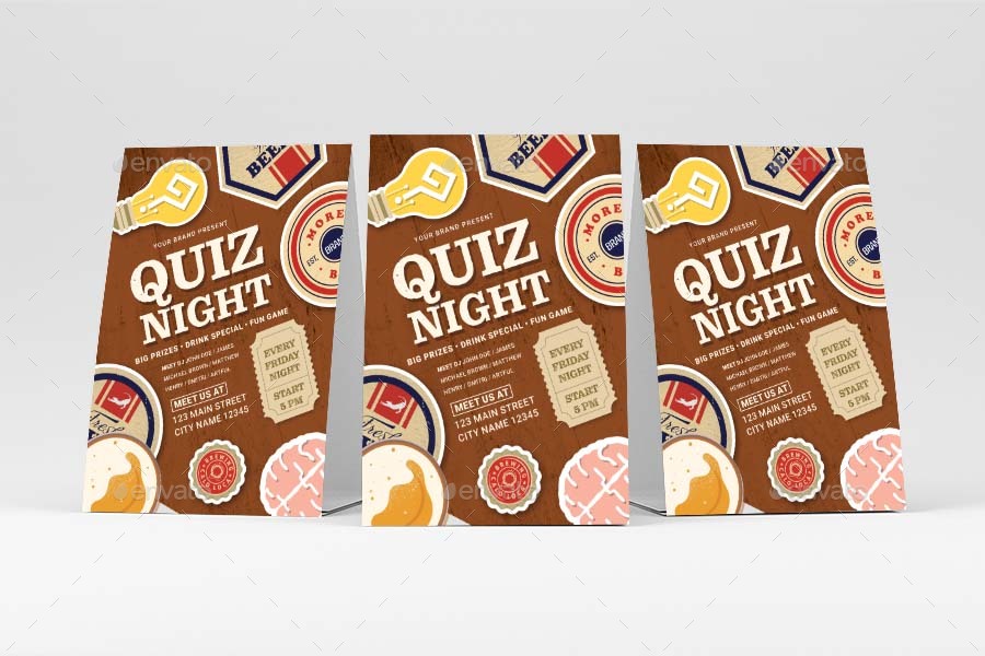 Pub Quiz Night Template Flyer, Print Templates | GraphicRiver