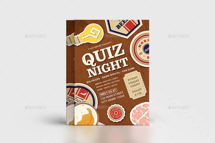 Pub Quiz Night Template Flyer, Print Templates | GraphicRiver