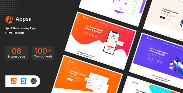 Appsa - Software, SaaS and App Landing HTML Template by ThemeArray Appsa - Software, SaaS and App Landing HTML Template by ThemeArray