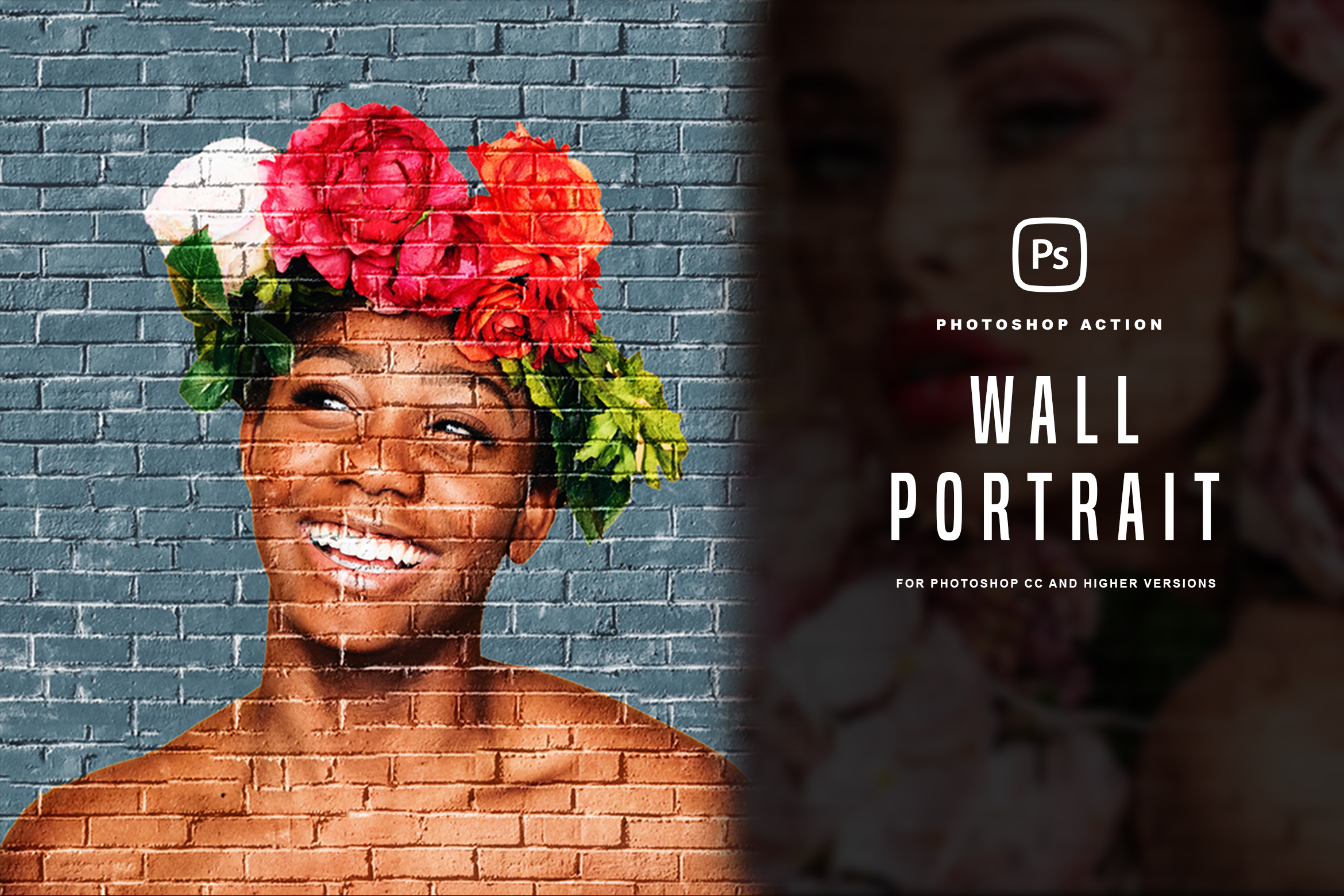 Wall Portrait Photoshop Action, Add-ons | GraphicRiver
