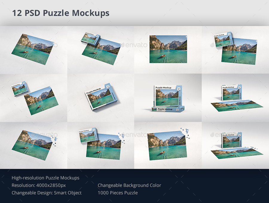 Puzzle Mockup, Graphics | GraphicRiver