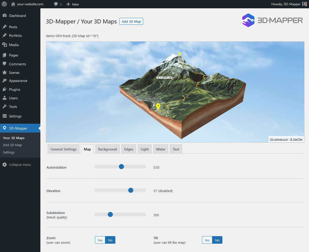 3D Map Wordpress Plugin - 3D-Mapper by The_Orange_Box | CodeCanyon