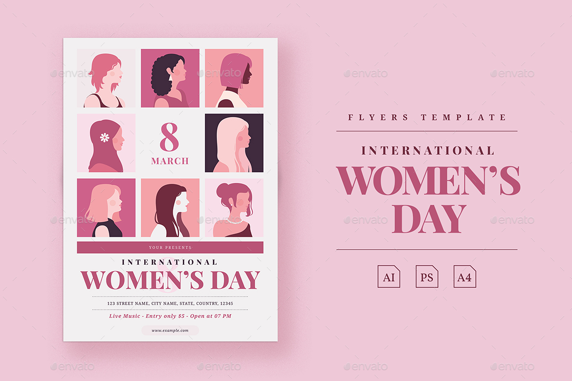 Womens Day Event Flyer, Print Templates | GraphicRiver