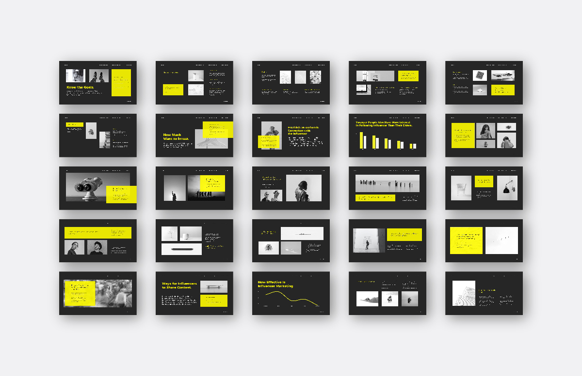 Influencer Marketing Guide Presentation Template, Presentation Templates