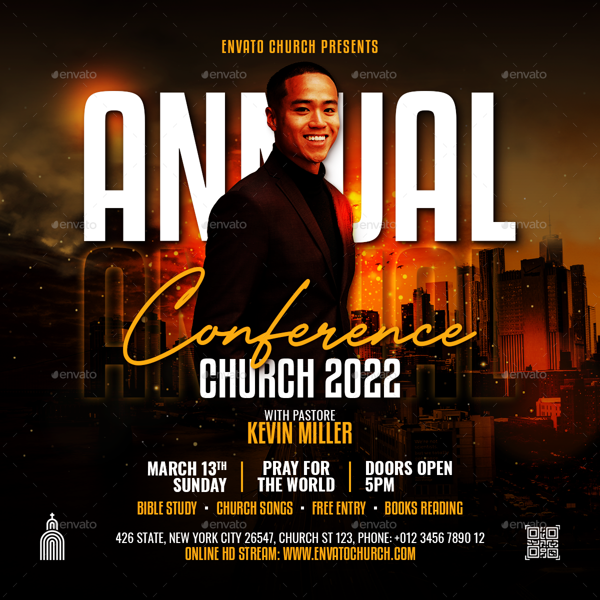Annual Church Conference Flyer, Print Templates | GraphicRiver