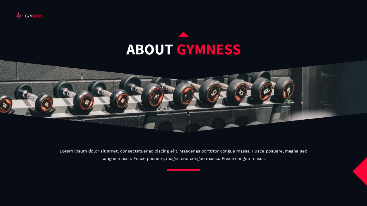Gymness - Gym & Fitness Google Slides Template, Presentation Templates
