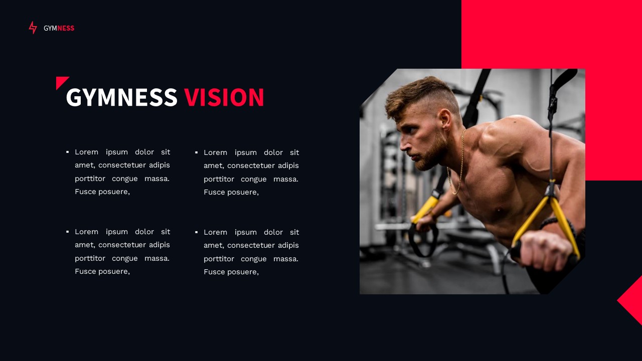 Gymness - Gym & Fitness Google Slides Template, Presentation Templates