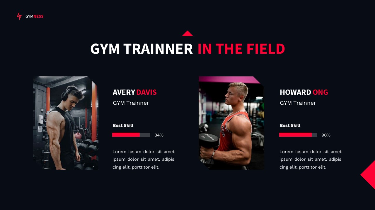 Gymness - Gym & Fitness Google Slides Template, Presentation Templates