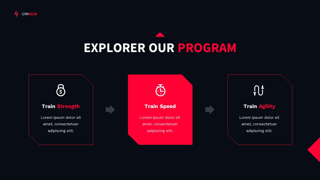 Gymness - Gym & Fitness Google Slides Template, Presentation Templates