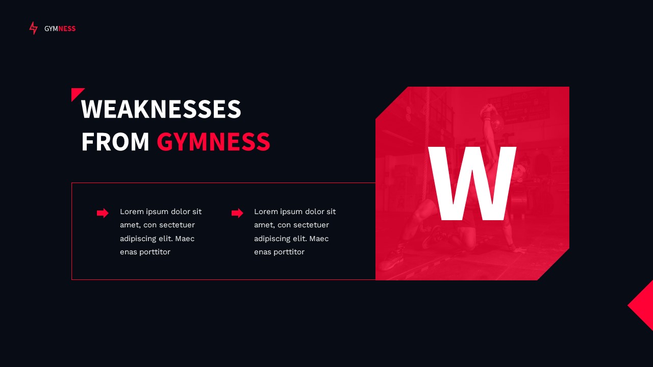 Gymness - Gym & Fitness Google Slides Template, Presentation Templates